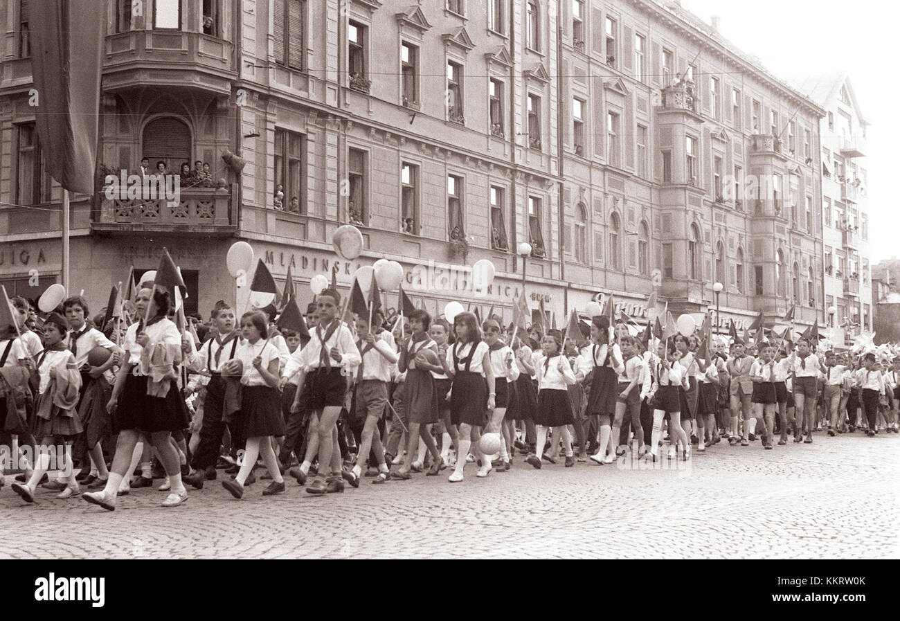 This image depicts the 'Dan mladosti' event in Maribor, Yugoslavia ...