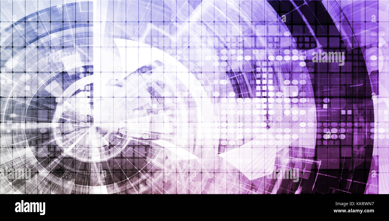 Particle Scan Science with Microbe Atom Up Close Stock Photo - Alamy