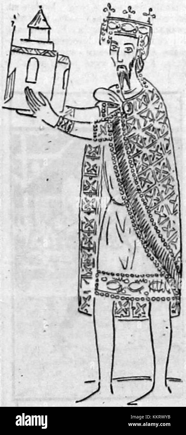 This illustration depicts King Mihailo of Serbia, an important ...