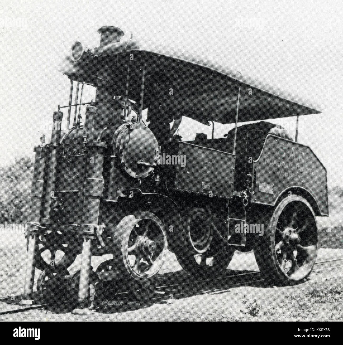 Dutton's Road Rail Tractor no. RR973 Stock Photo - Alamy