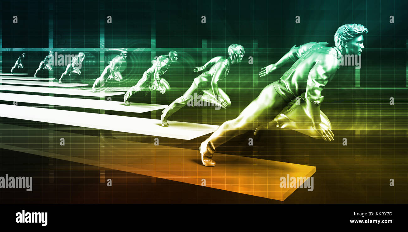 Business People Group Run Team Leader Competition Concept Stock Photo ...