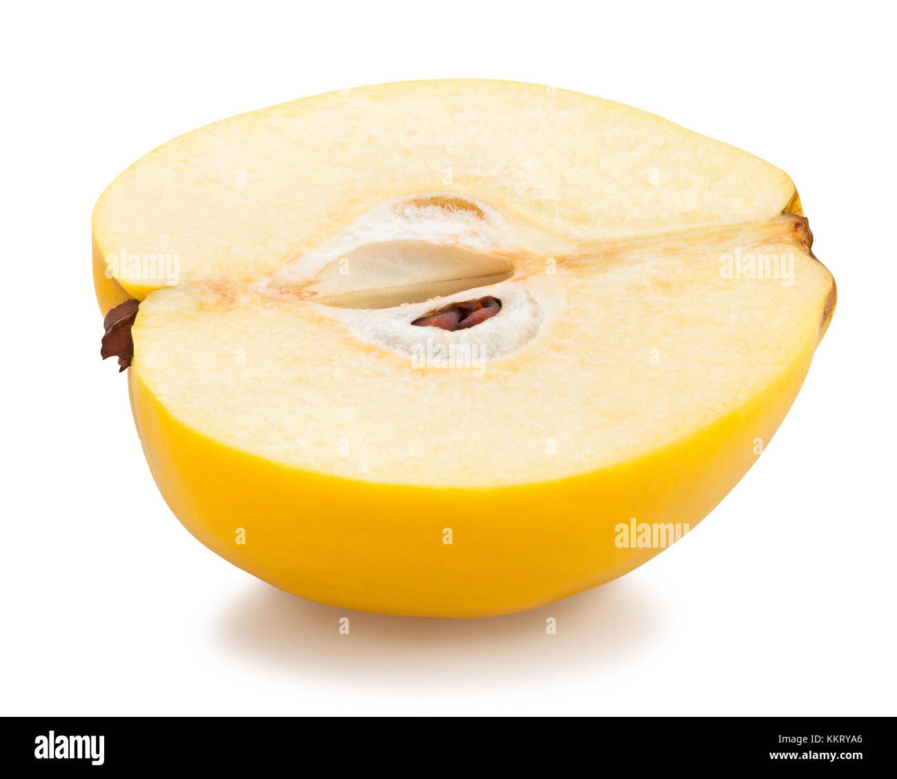 sliced quince path isolated Stock Photo - Alamy