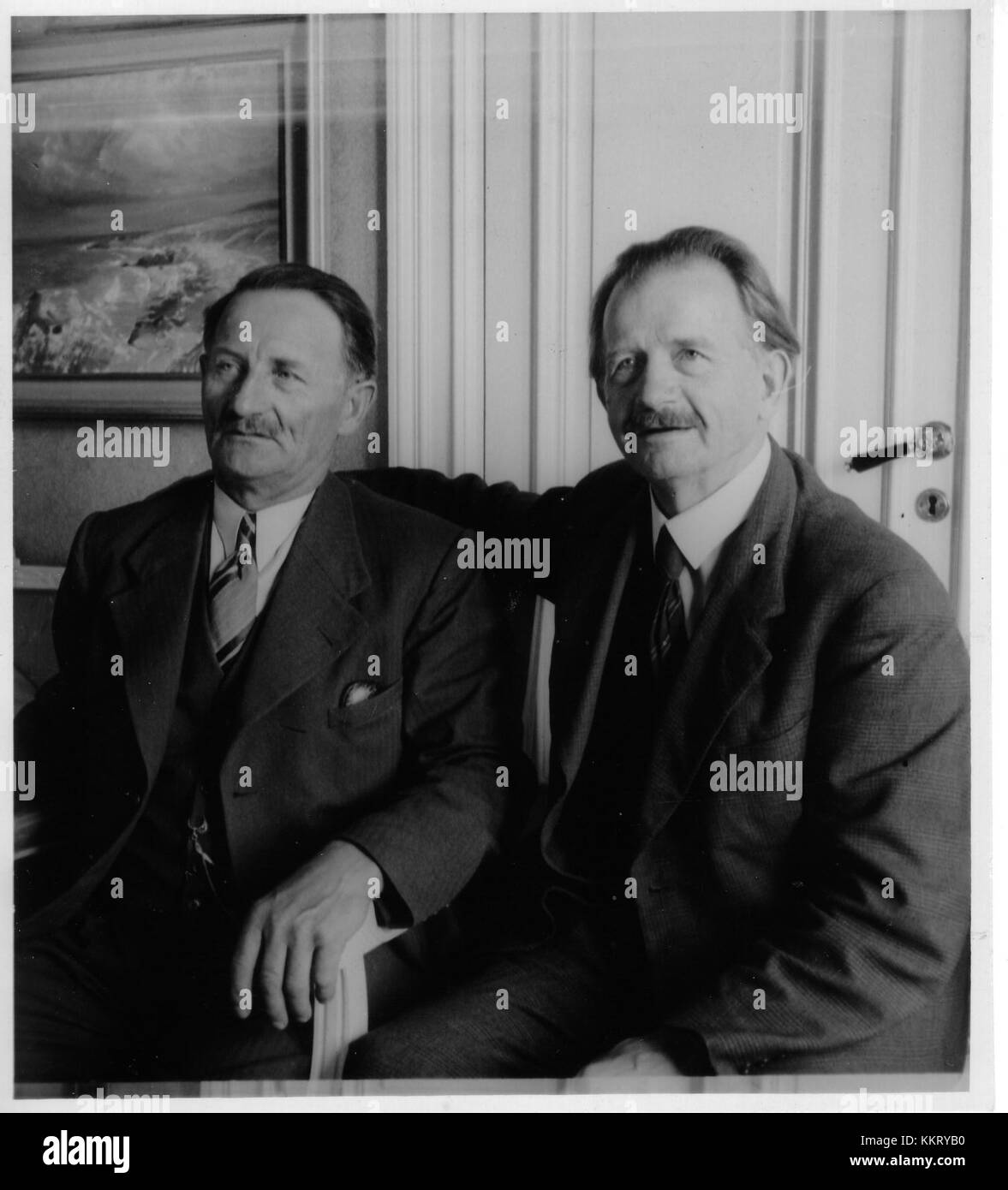 David Wallin with his brother Johannes Wallin in 1941. The photo ...