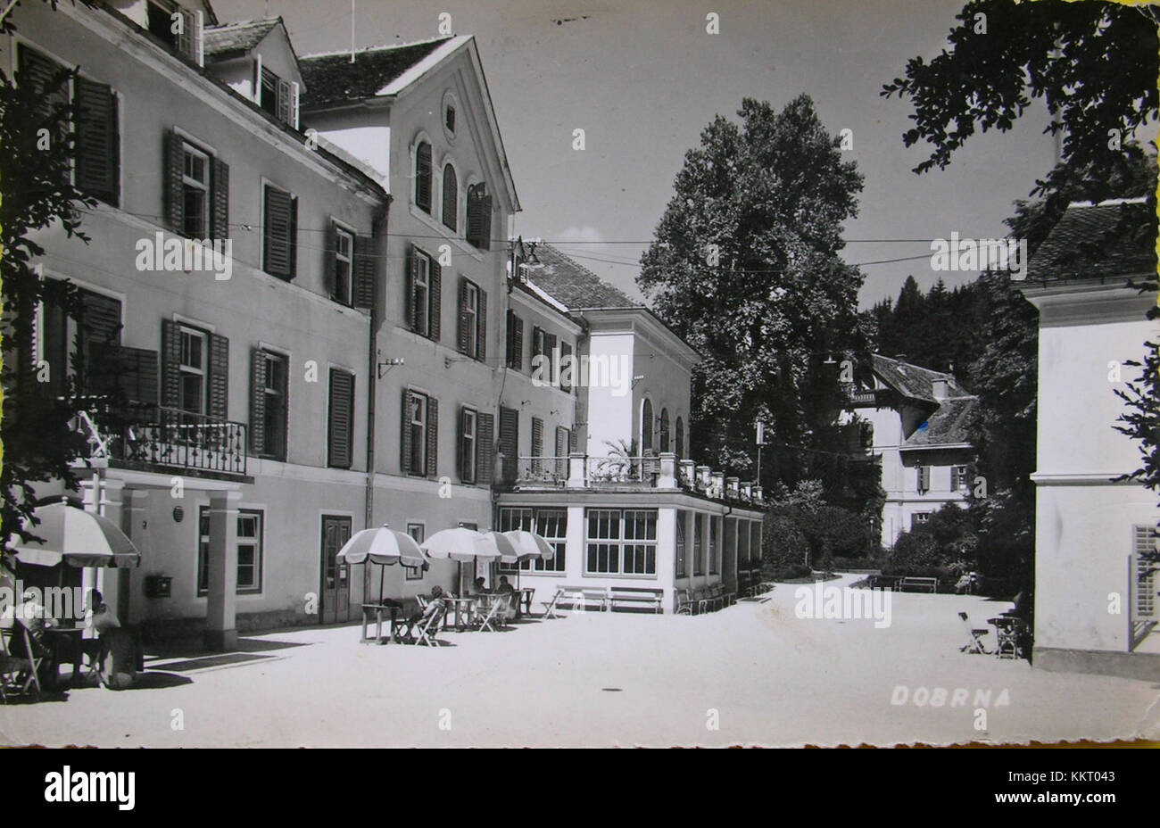 A vintage postcard from Dobrna, Slovenia, dated 1963, showcasing the ...