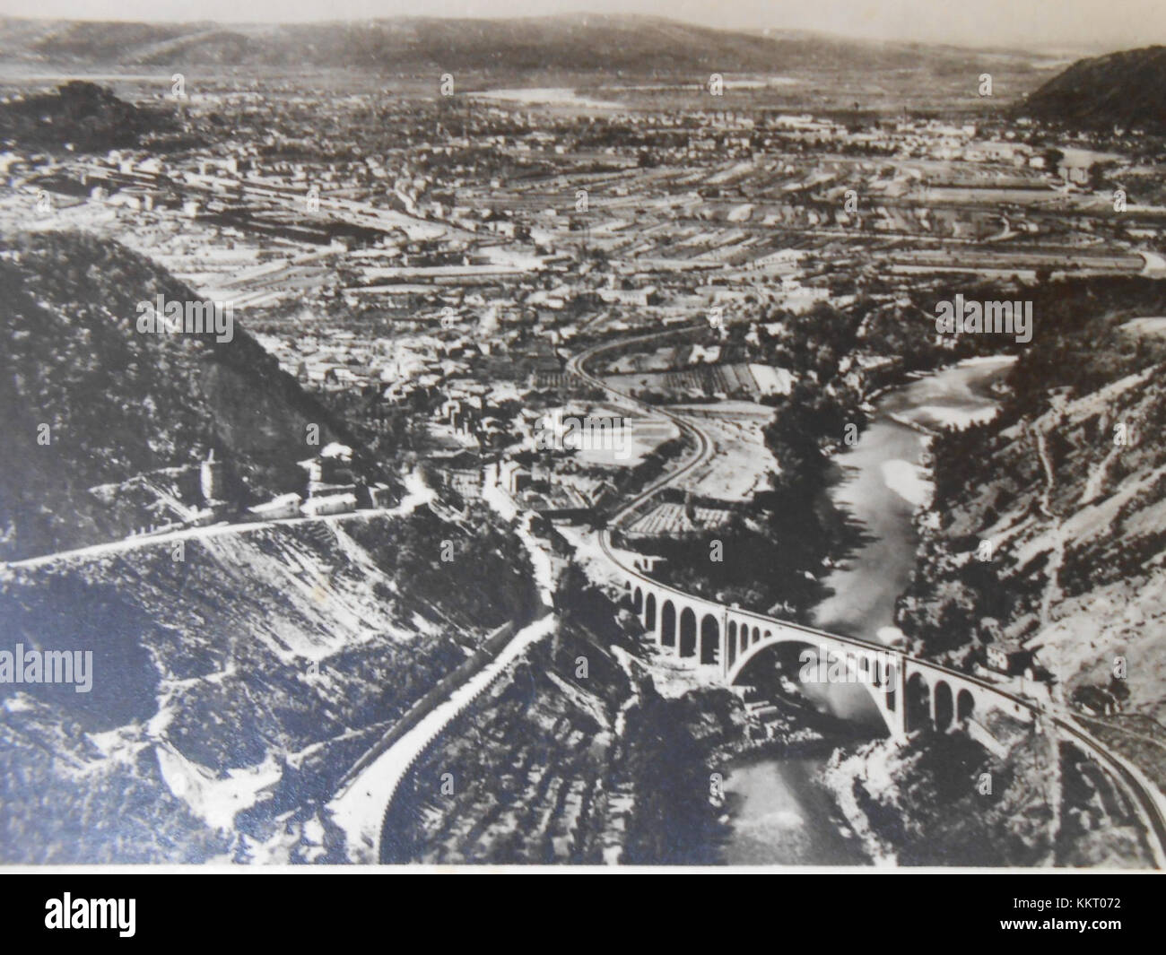 Postcard of Solkan 1953 Stock Photo - Alamy