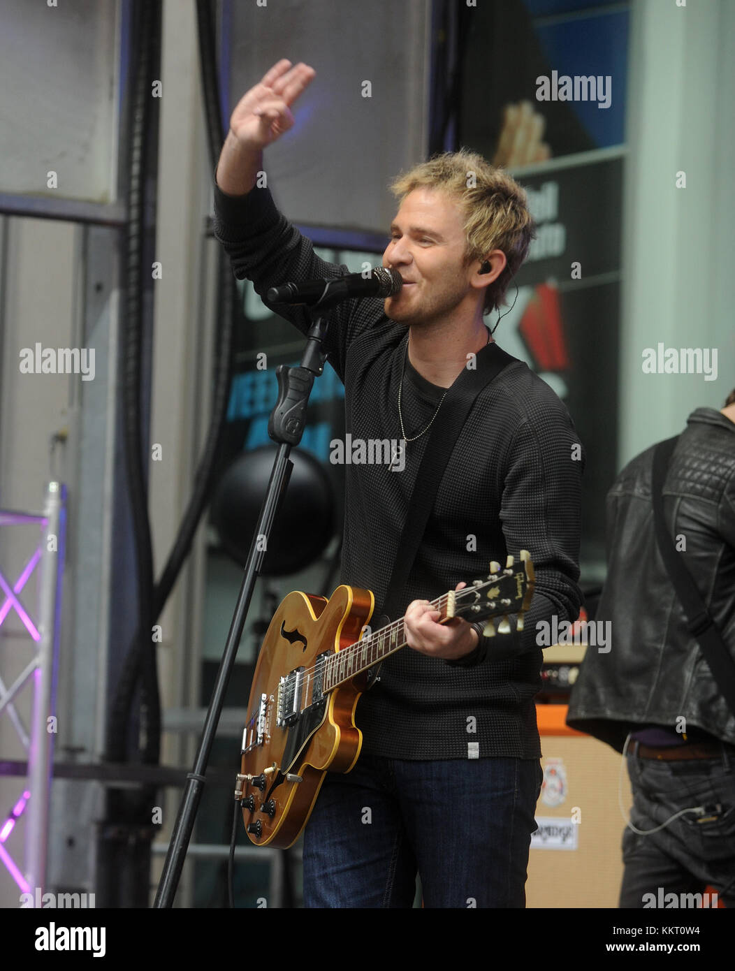 NEW YORK, NY - JUNE 05: (L-R) Musicians Steve Stout, Bryce Soderberg ...