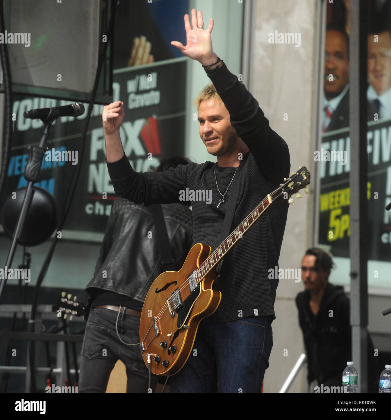 NEW YORK, NY - JUNE 05: (L-R) Musicians Steve Stout, Bryce Soderberg ...