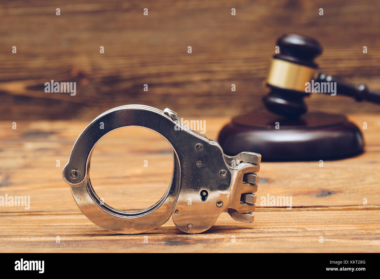 Judge gavel and handcuffs. Law concept photo Stock Photo - Alamy