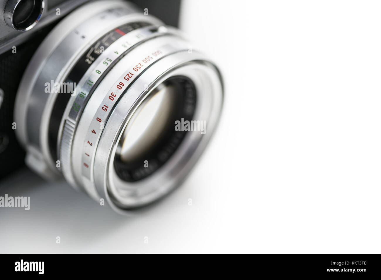 Very Old Vintage Film Camera, Macro Studio Shot On white Background ...