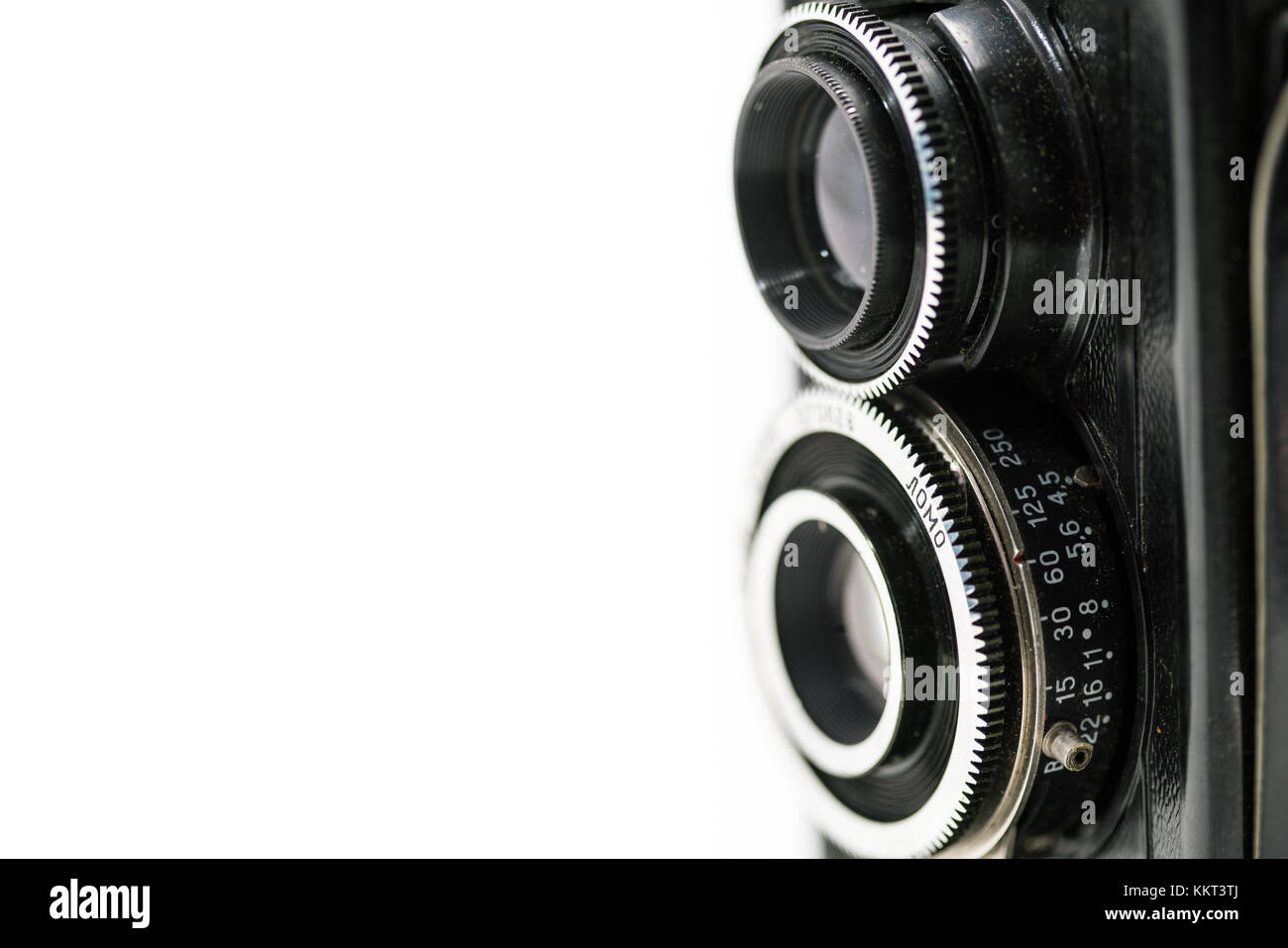 Very Old Vintage Lens, Close Up Macro Studio Shot on White Background ...