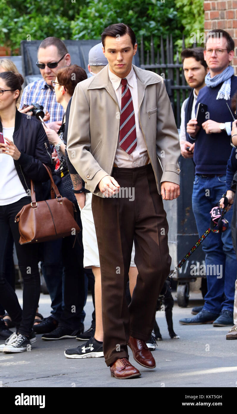 NEW YORK, NY - MAY 11: Nicholas Hoult and Kevin Spacey are seen filming ...