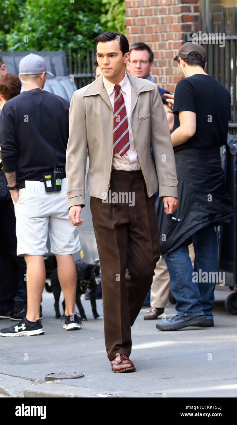 NEW YORK, NY - MAY 11: Nicholas Hoult and Kevin Spacey are seen filming ...