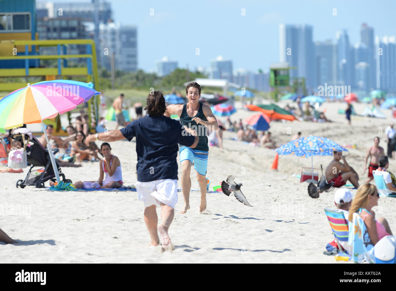 MIAMI BEACH, FL - MAY 08: Miami set of Arms and Dudes on May 8, 2015 in ...