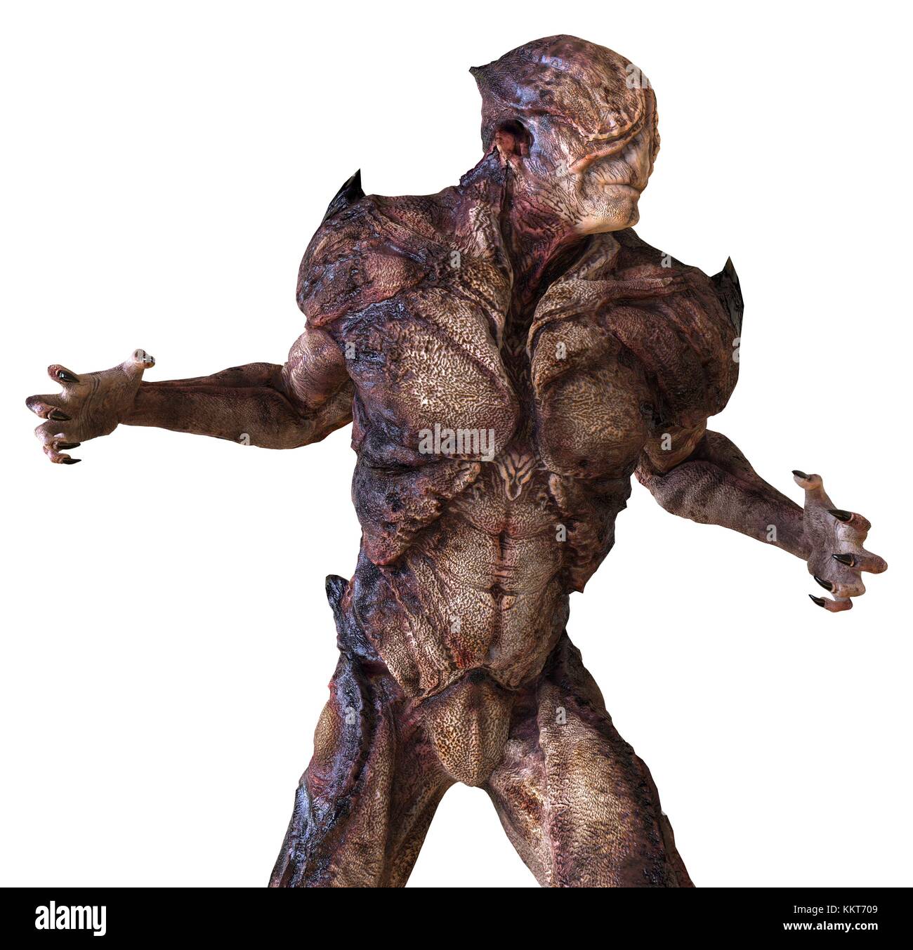 Alien monster isolated on white background 3d illustration Stock Photo ...