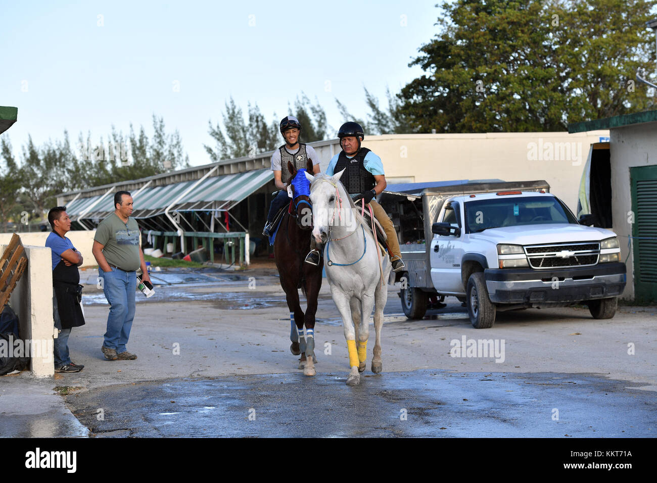 HALLANDALE, FL - APRIL 15: (EXCLUSIVE COVERAGE) Trainer Antonio Sano ...