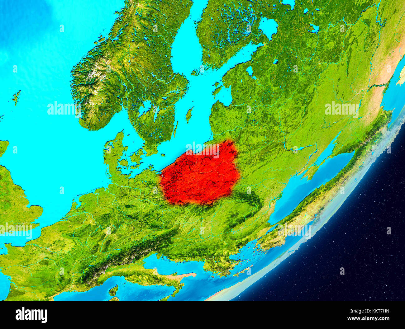 Poland map highlighted hi-res stock photography and images - Alamy