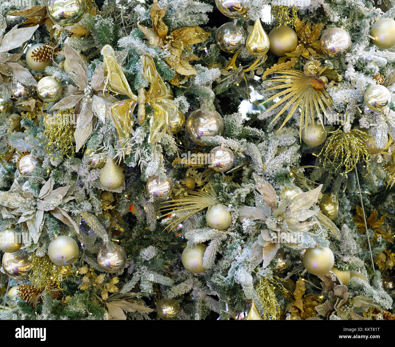elements of Christmas tree decorations Stock Photo - Alamy