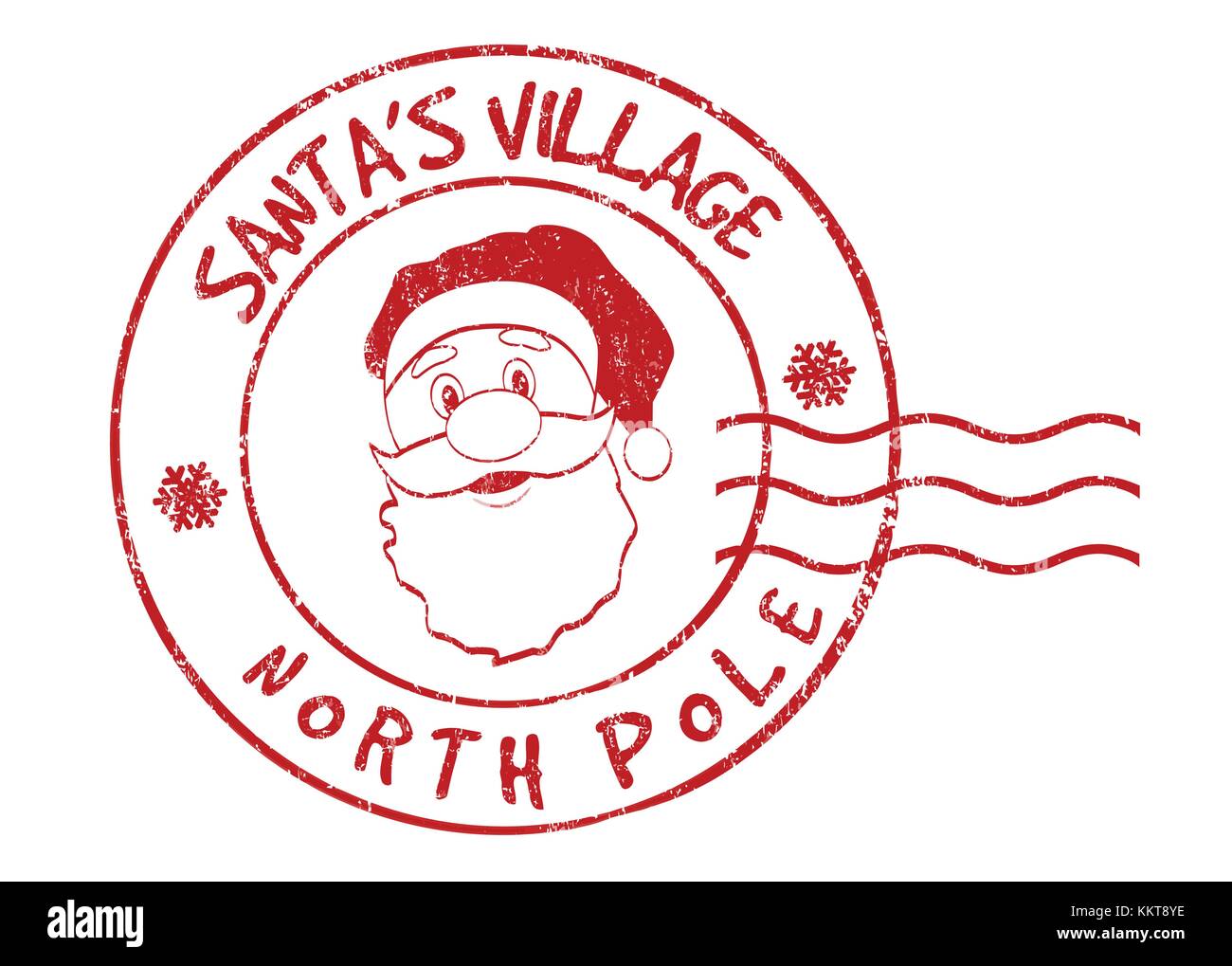 Santa's Village grunge rubber stamp on white background, vector ...