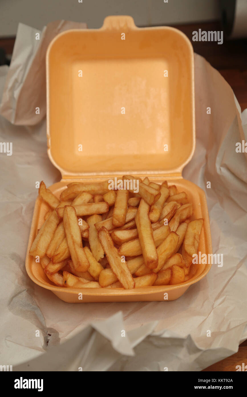 After pub essential doner kebab and chips a greasy treat Stock Photo ...