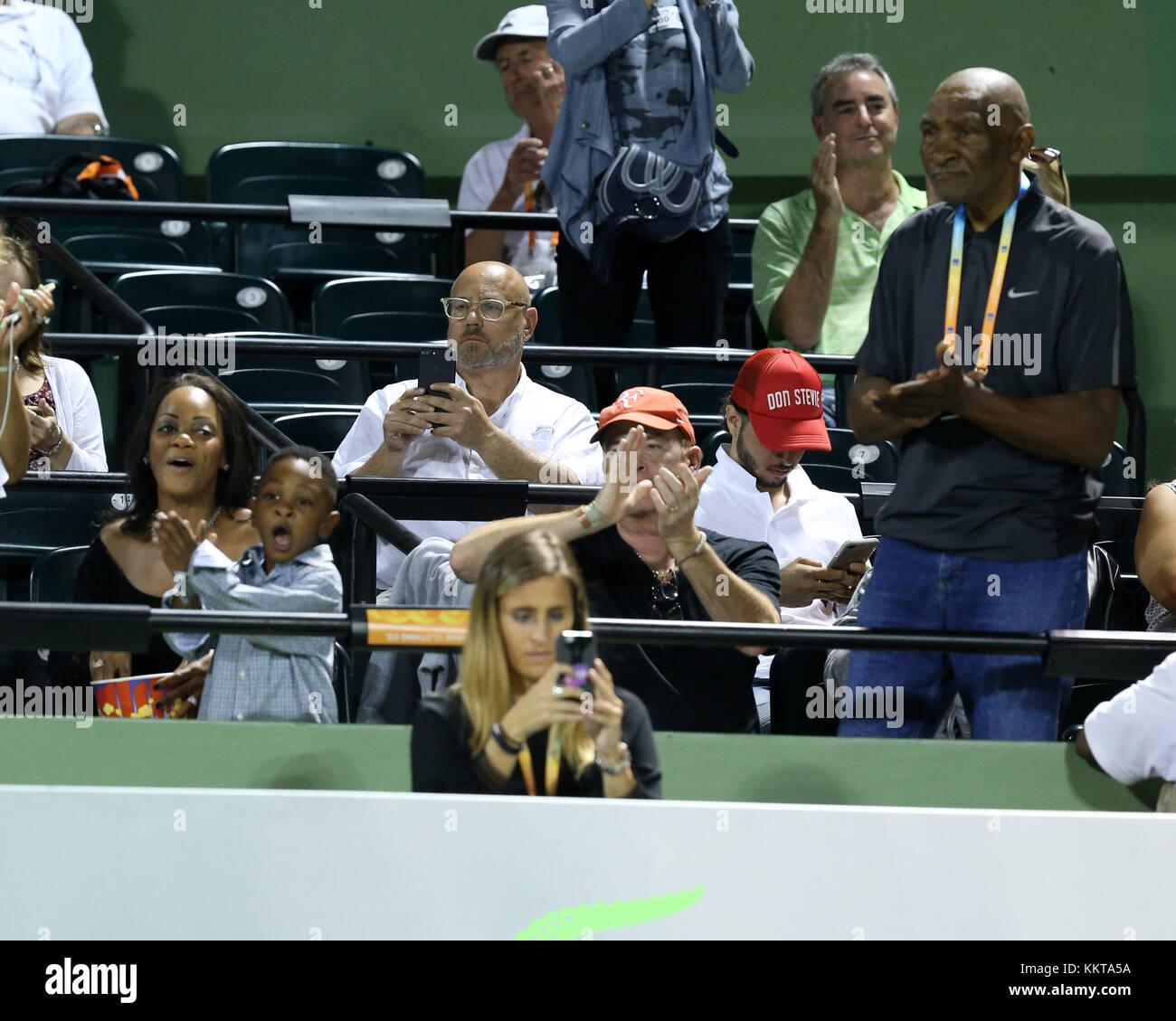 KEY BISCAYNE, FL - MARCH 30: Richard Williams, Lakeisha Graham, Dylan ...