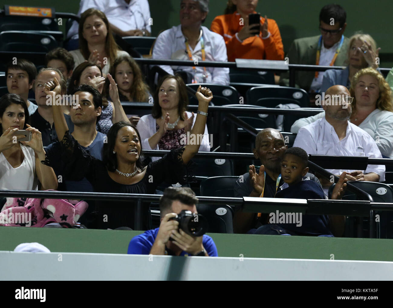 KEY BISCAYNE, FL - MARCH 30: Richard Williams, Lakeisha Graham, Dylan ...