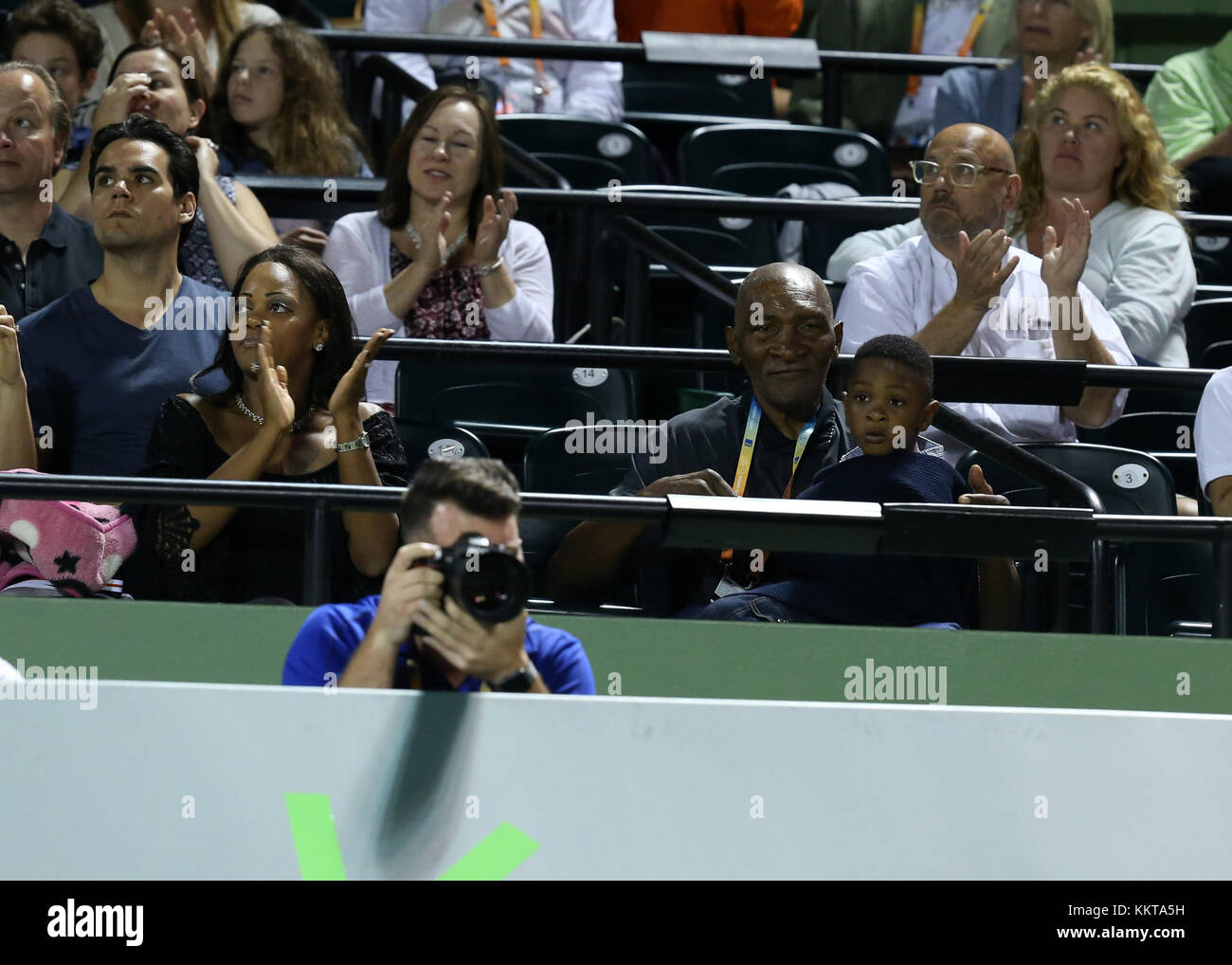 KEY BISCAYNE, FL - MARCH 30: Richard Williams, Lakeisha Graham, Dylan ...