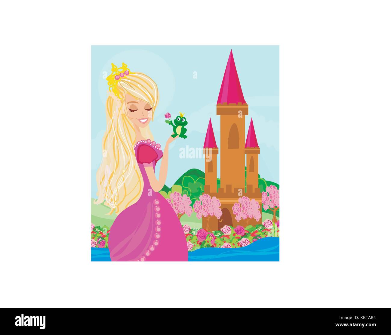 Young frog lake Stock Vector Images - Alamy