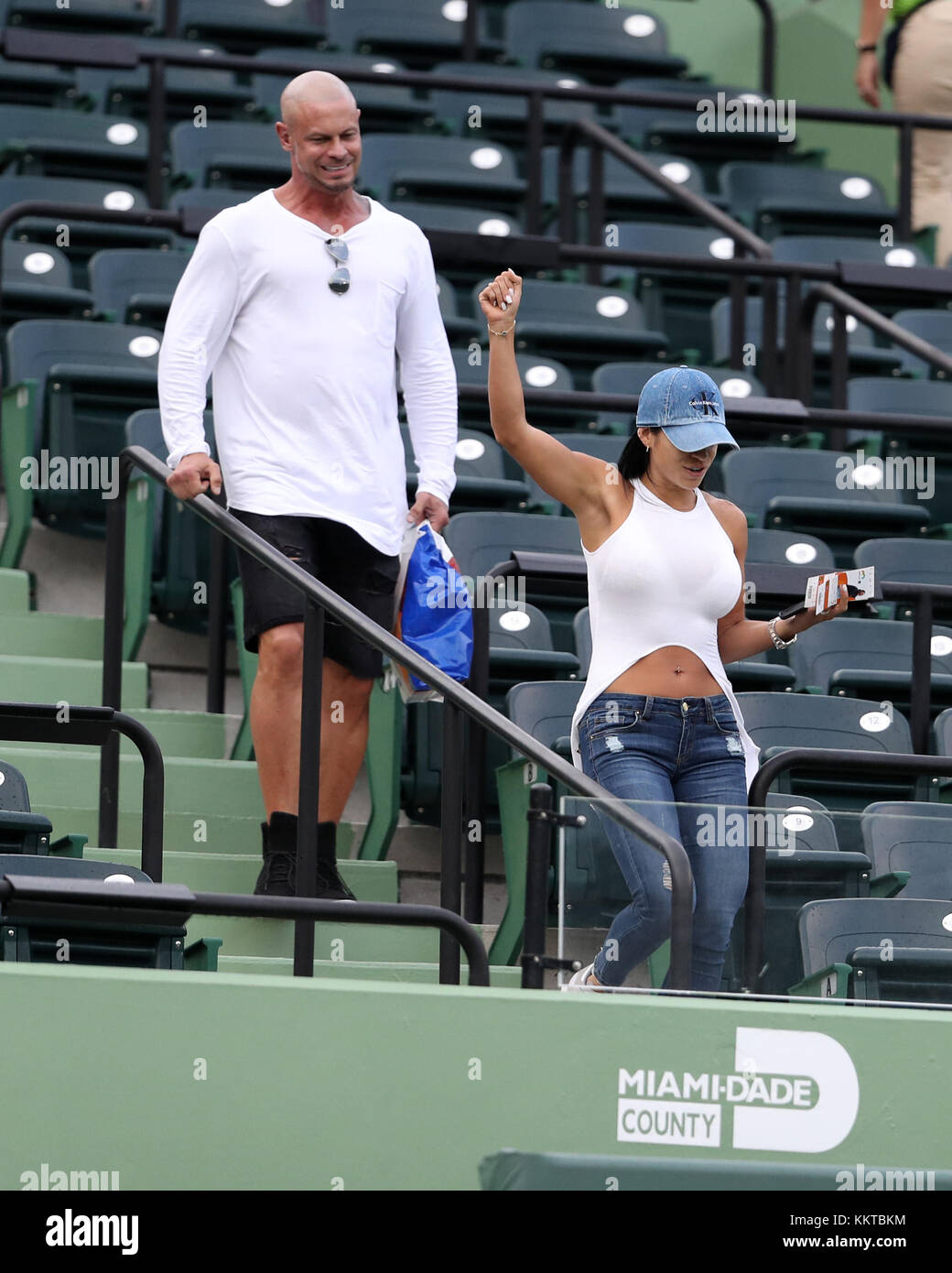 KEY BISCAYNE, FL - MARCH 26: Michelle Lewin, Jimmy Lewin on day 7 of ...