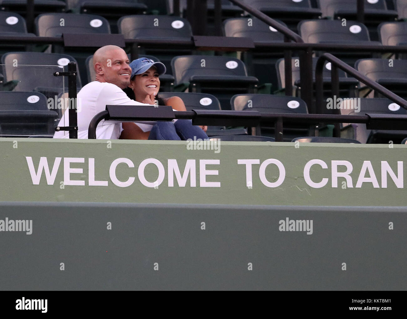 KEY BISCAYNE, FL - MARCH 26: Michelle Lewin, Jimmy Lewin on day 7 of ...