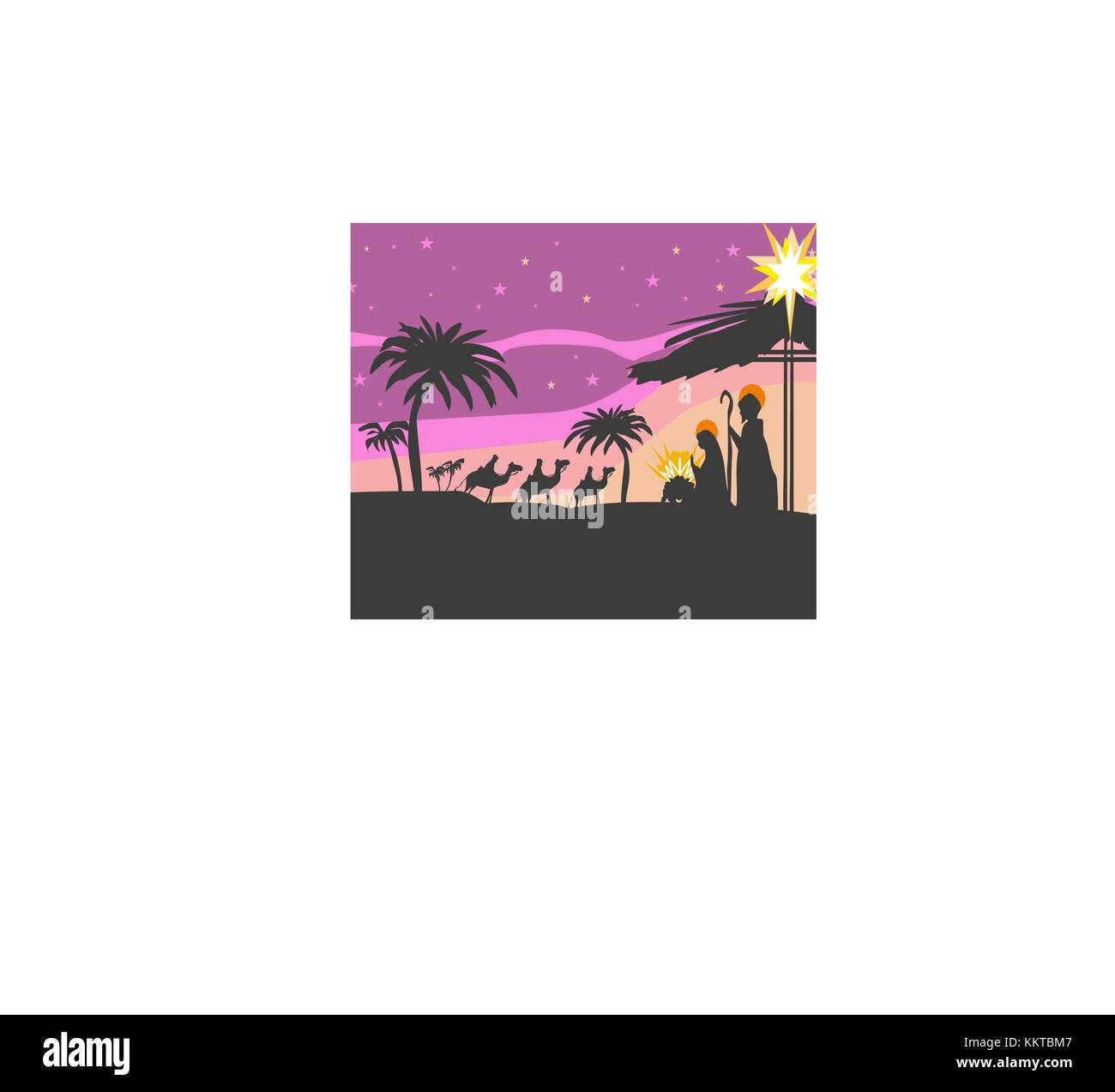 Birth of jesus in bethlehem abstract card Stock Vector Images - Alamy