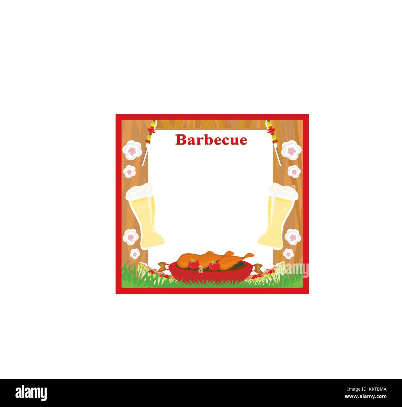 Barbecue Party menu card Invitation Stock Vector Image & Art - Alamy