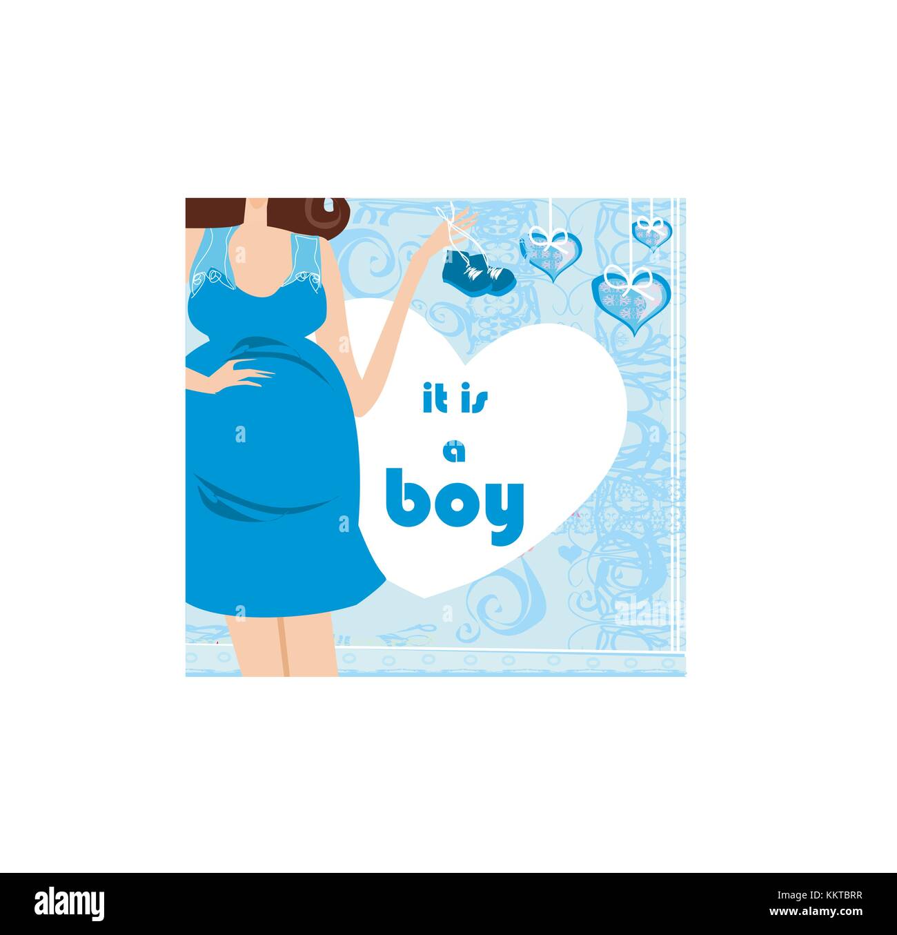 It's A boy! - pregnant woman card Stock Vector Image & Art - Alamy