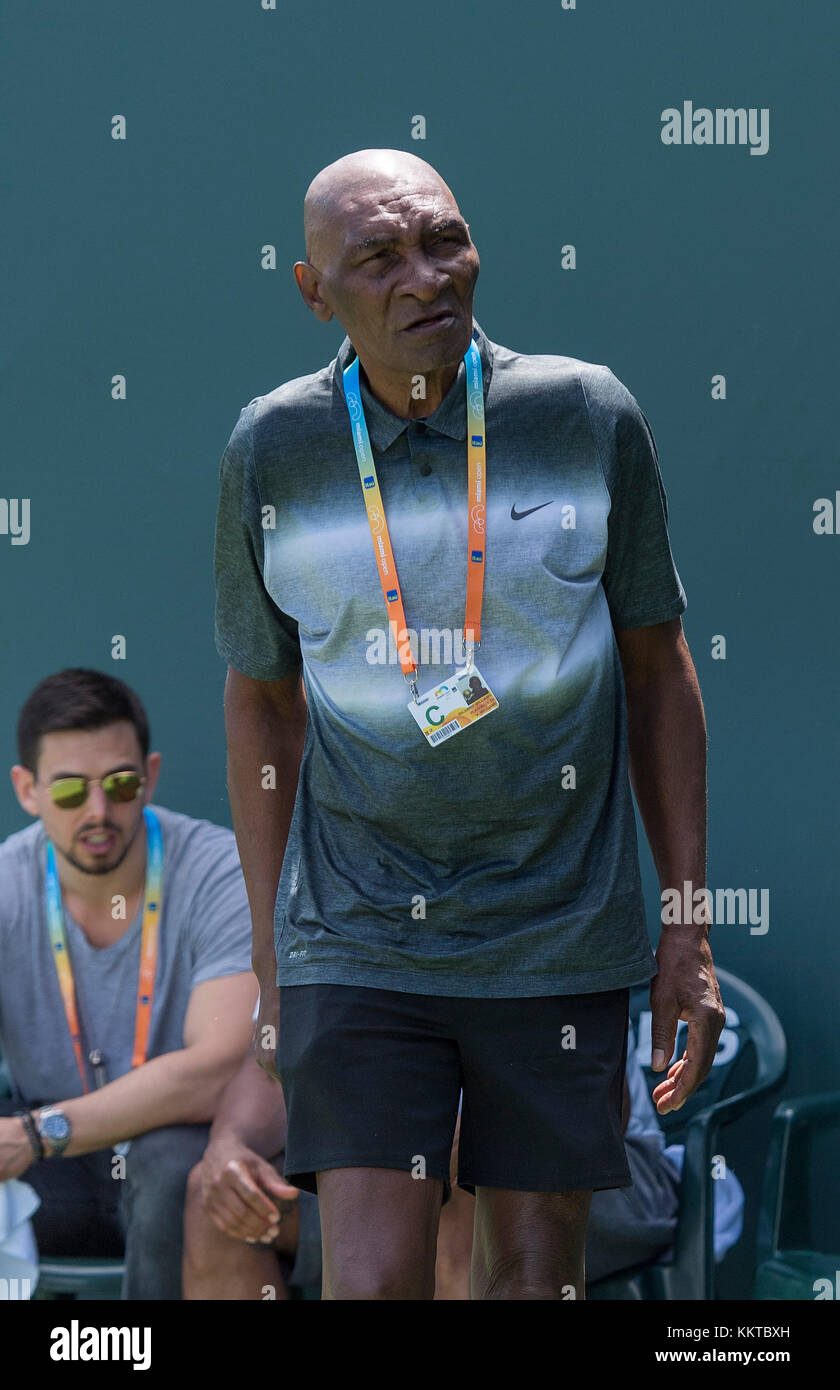 KEY BISCAYNE, FL - MARCH 26: Venus Williams father Richard Williams ...