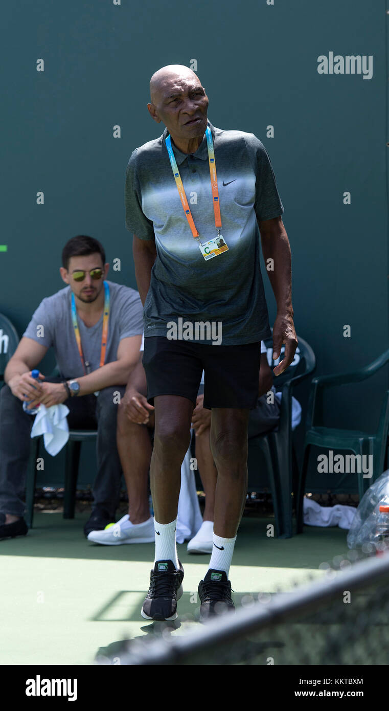 KEY BISCAYNE, FL - MARCH 26: Venus Williams father Richard Williams ...