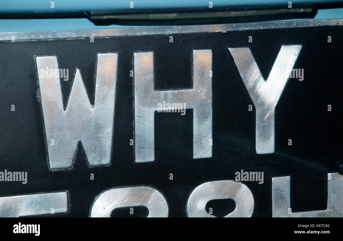 Car ( rear / back ) numberplate registration number Reg plate where the ...