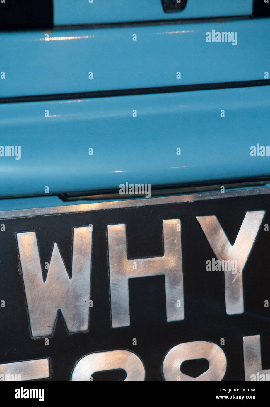 Car ( rear / back ) numberplate registration number Reg plate where the ...