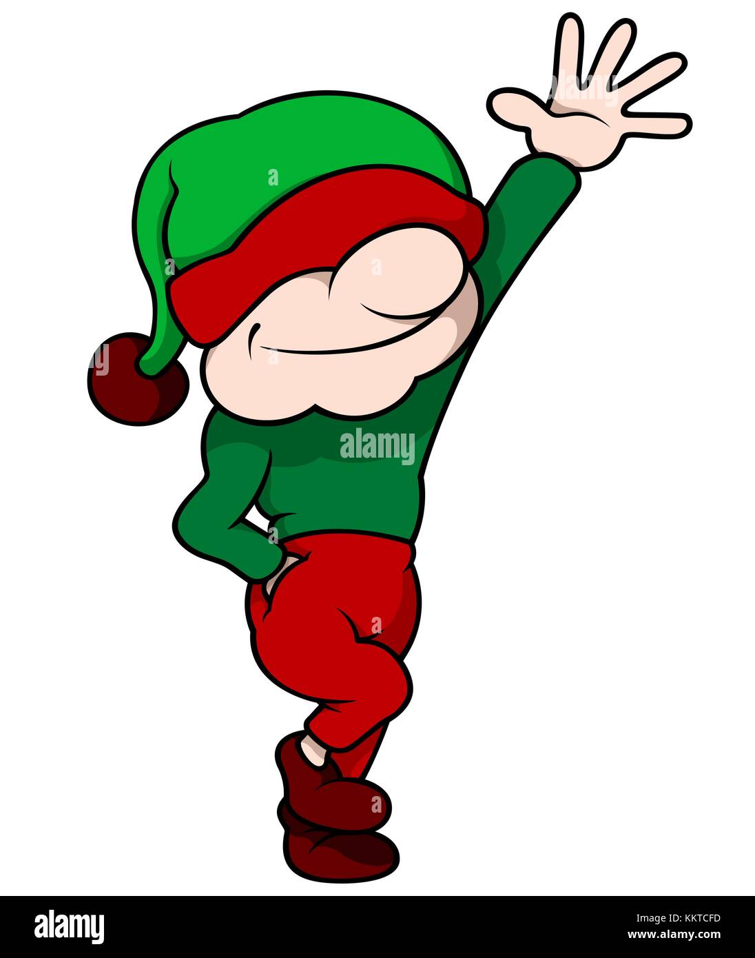 Dancing Christmas Elves Clipart
