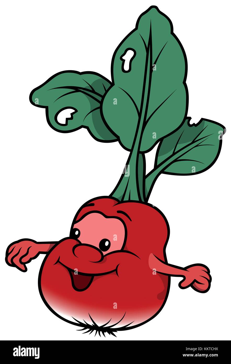 Smiling Cartoon Radish Stock Vector Image & Art - Alamy