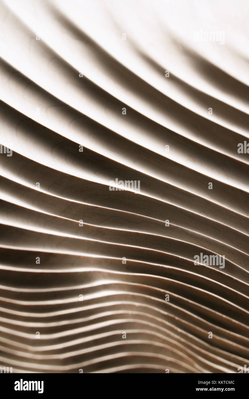 a background made from wood in design wave pattern on lighting Stock ...