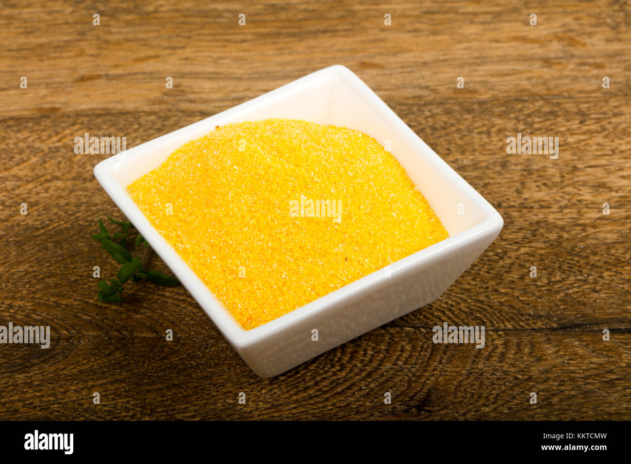 Raw polenta ready for cooking Stock Photo - Alamy