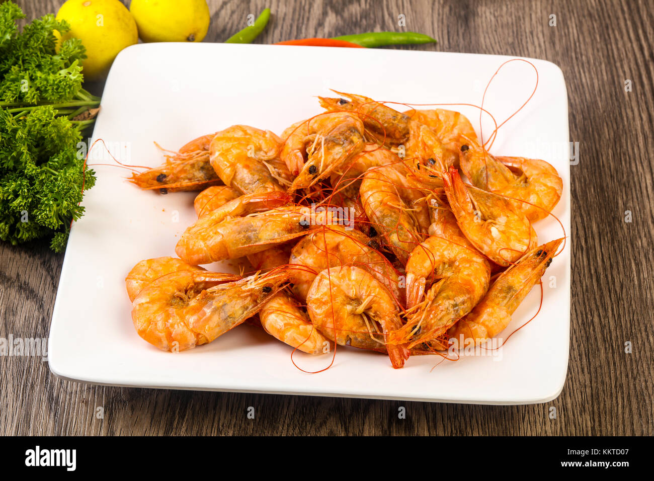 Boiled prawns in the bowl - ready for eat Stock Photo - Alamy