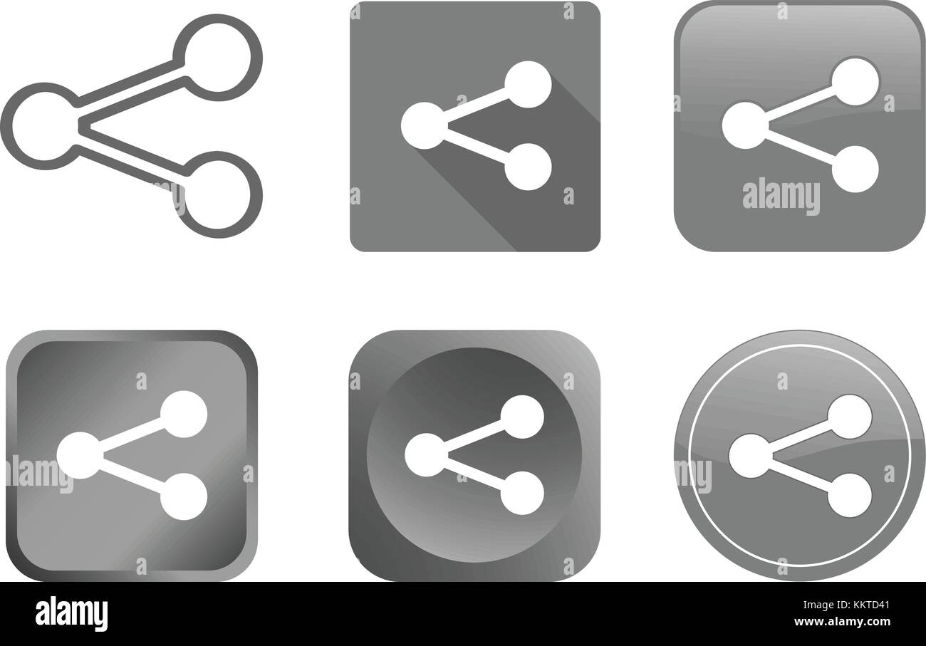 share icons and buttons - vector Stock Vector Image & Art - Alamy