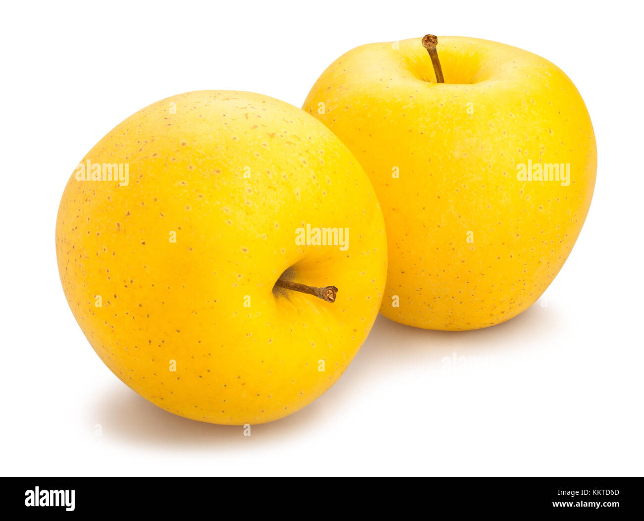 yellow apples path isolated Stock Photo - Alamy