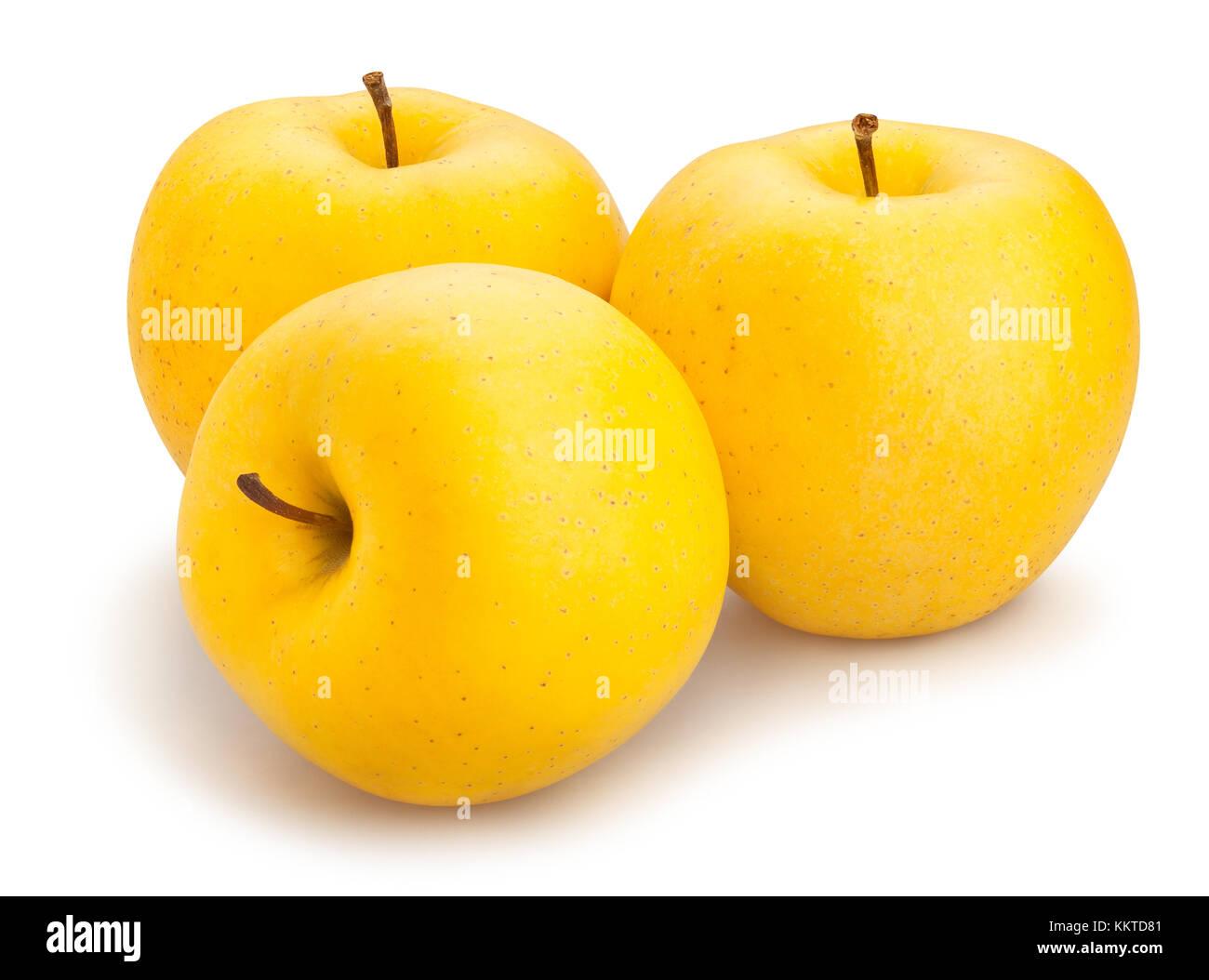 yellow apples path isolated Stock Photo - Alamy