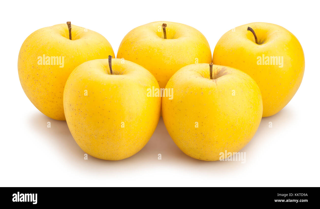 yellow apples path isolated Stock Photo - Alamy