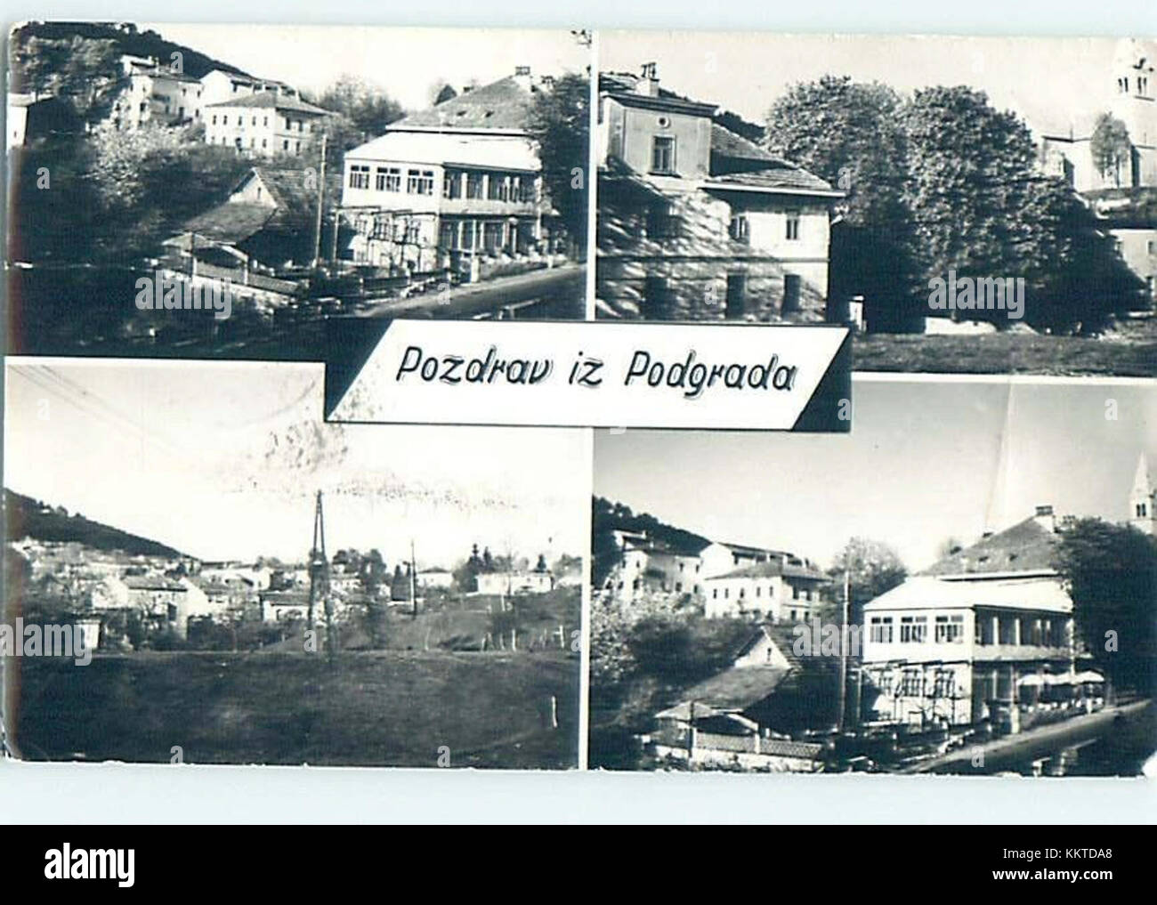 A vintage postcard depicting the scenic town of Podgrad, showcasing its ...