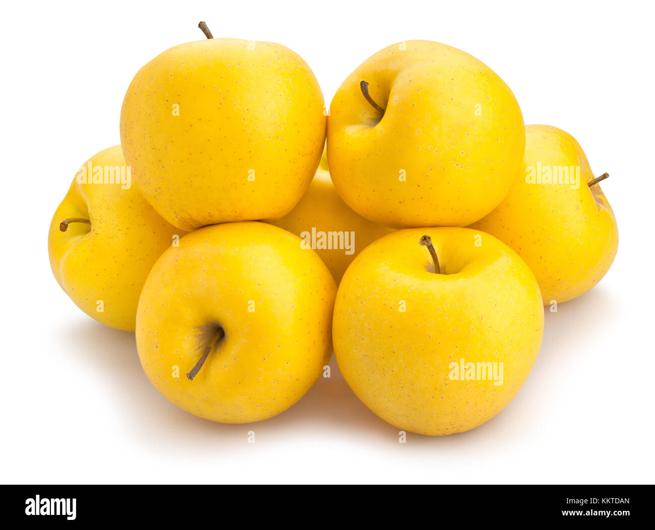 yellow apples path isolated Stock Photo - Alamy