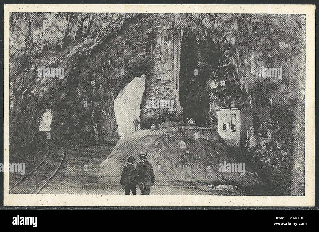 A 1925 postcard depicting Postojna Cave, a renowned cave system in ...