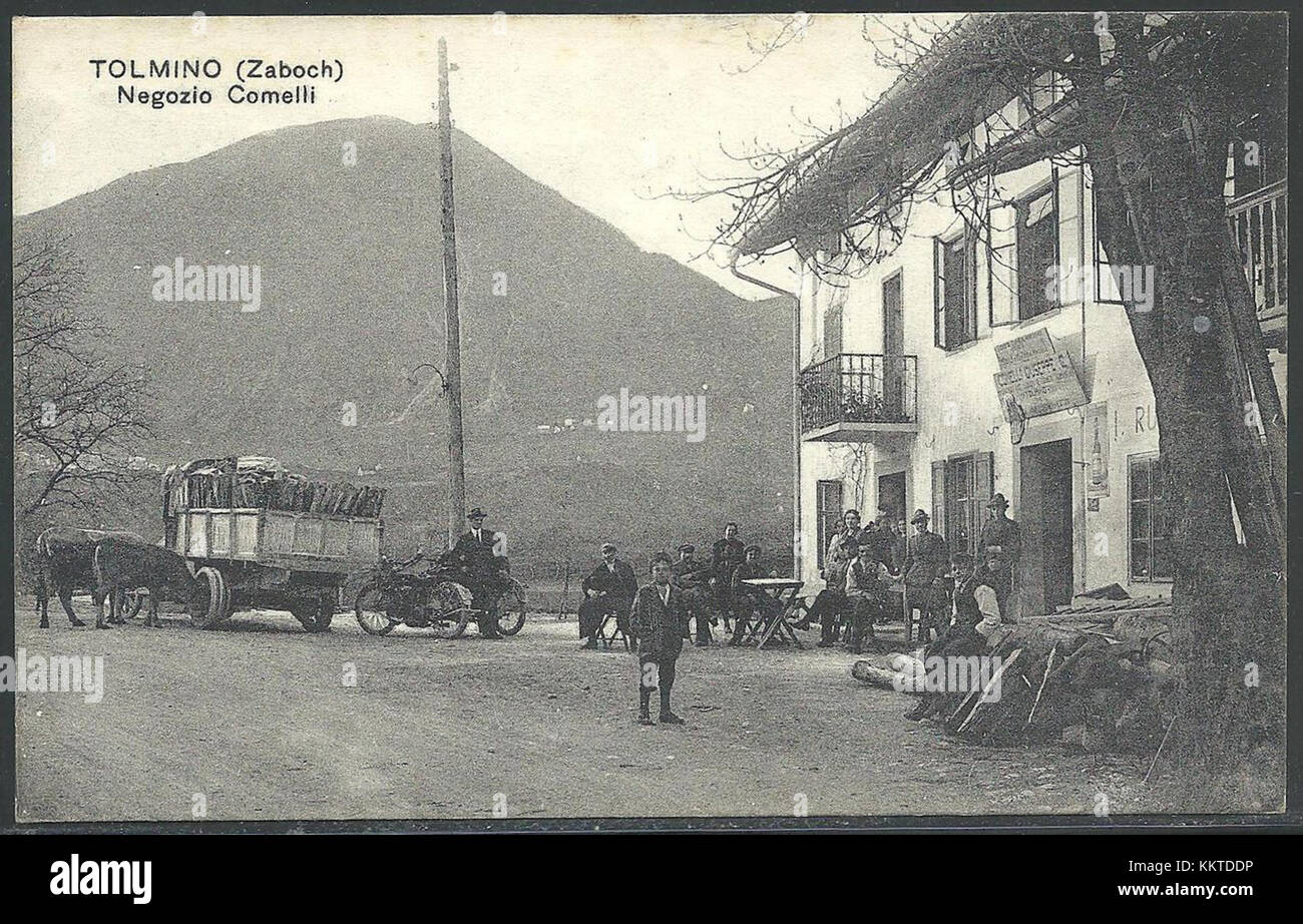 This postcard from Tolmin, dating back to 1920, depicts the town's ...