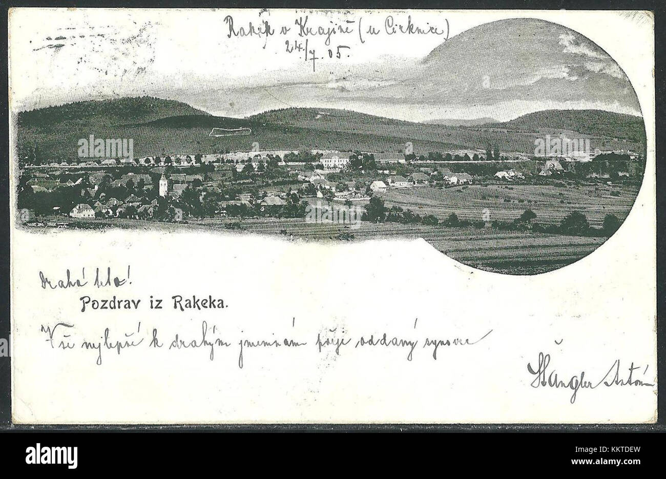 Postcard of Rakek 1905 Stock Photo - Alamy